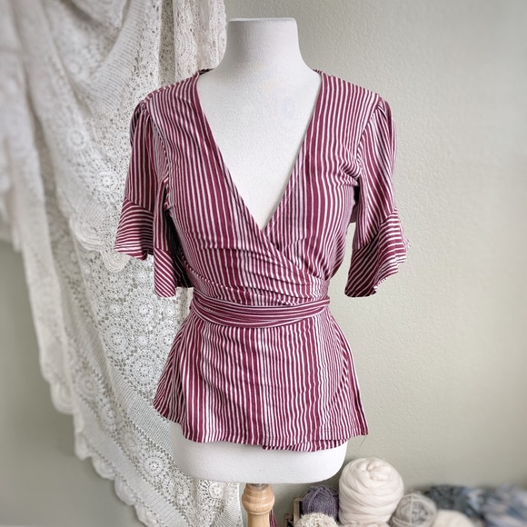 Free People | Tops | Free People Wrapped Around My Finger Wrap Top ...